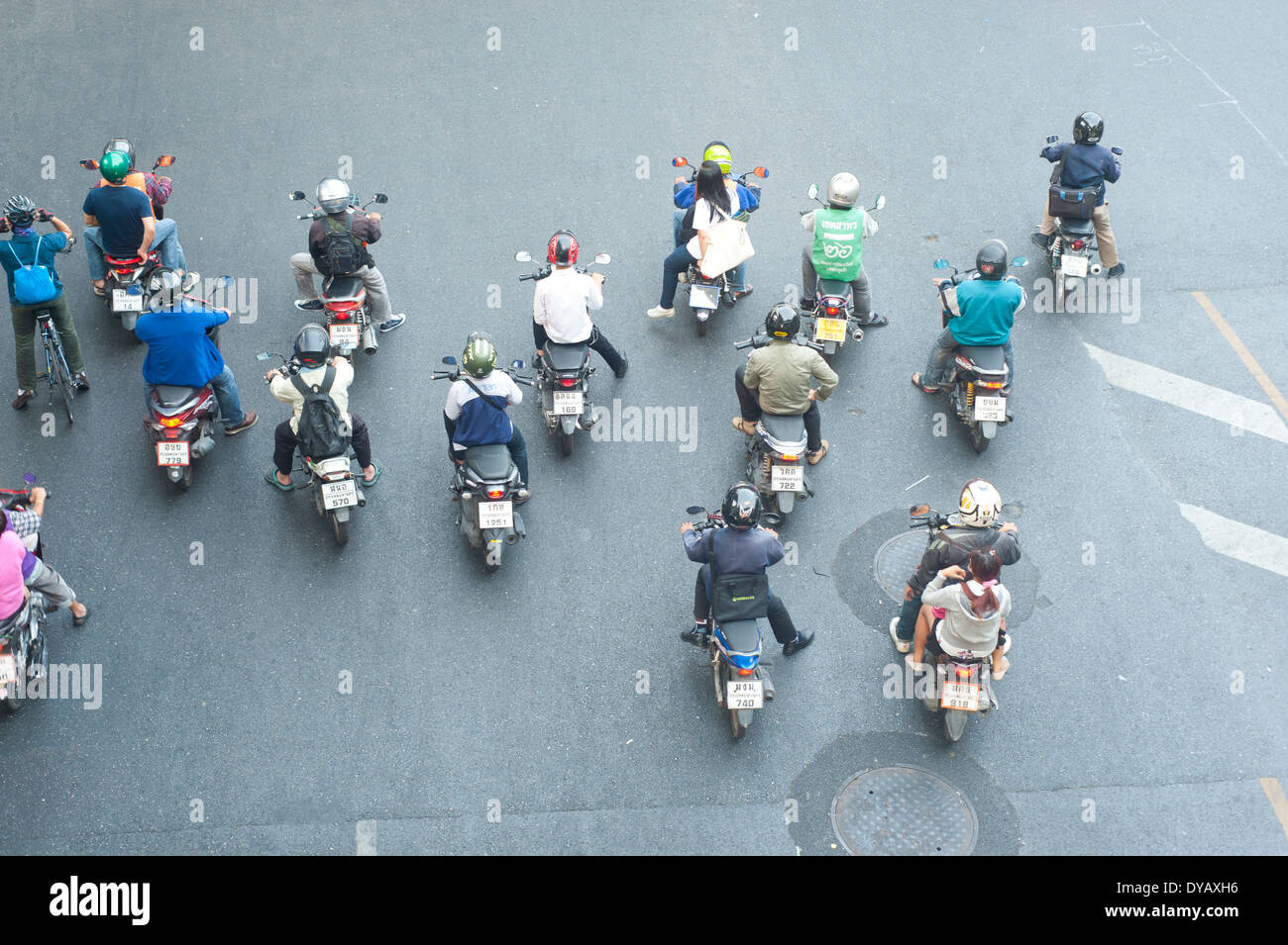 Bangkok moped riders hi-res stock photography and images - Alamy