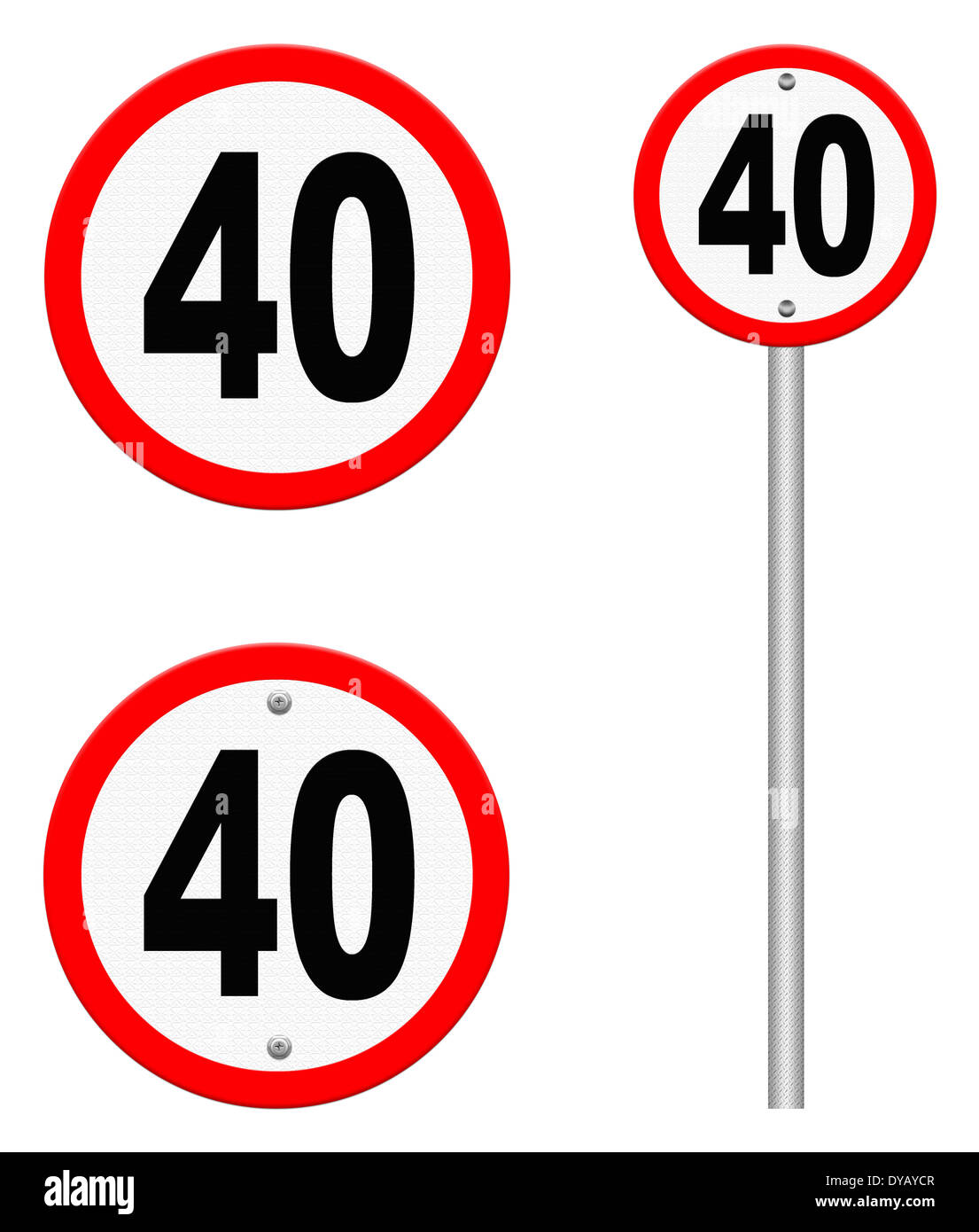 road sign indicating a speed limit Stock Photo - Alamy