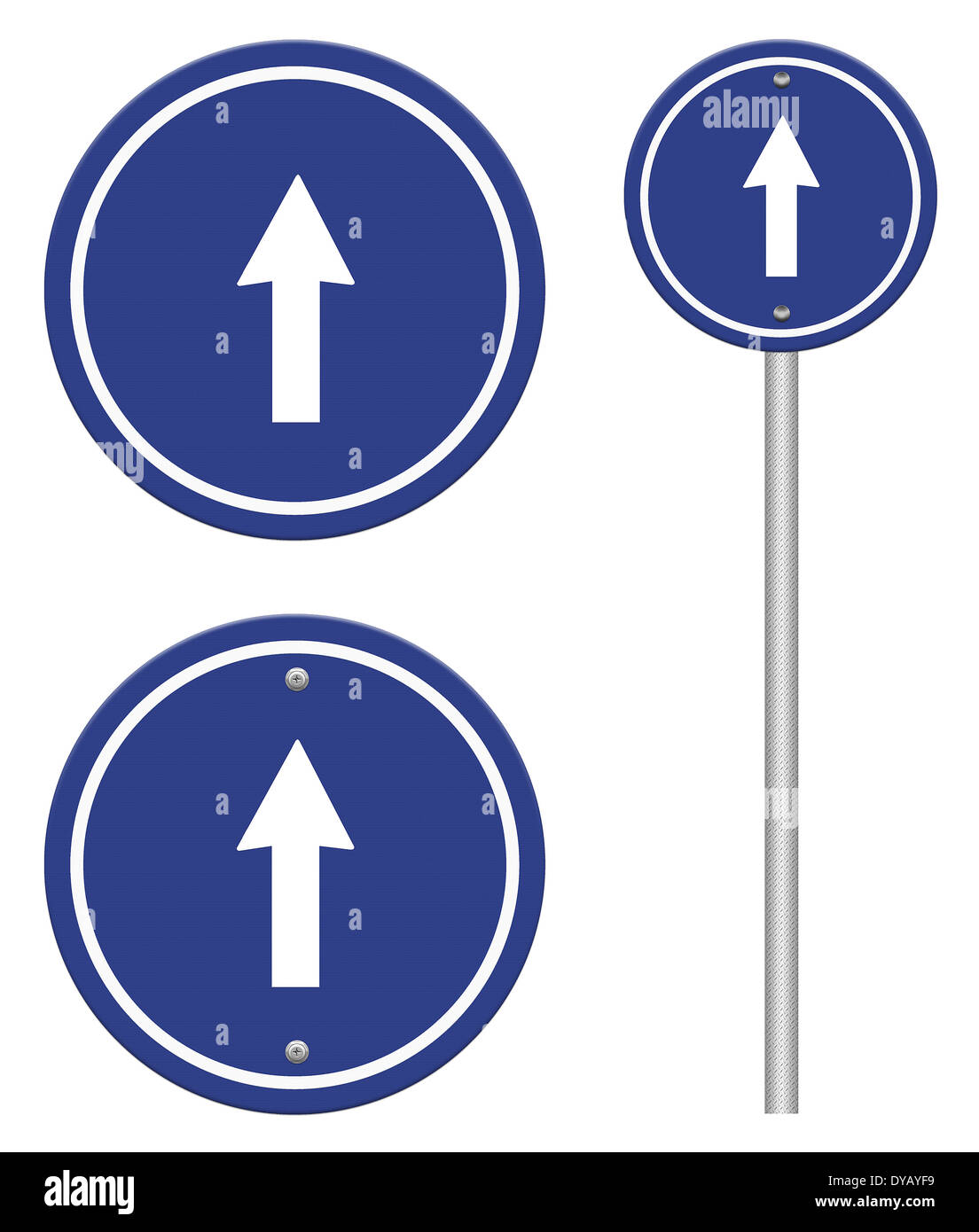 One way right arrow signal Cut Out Stock Images & Pictures - Alamy