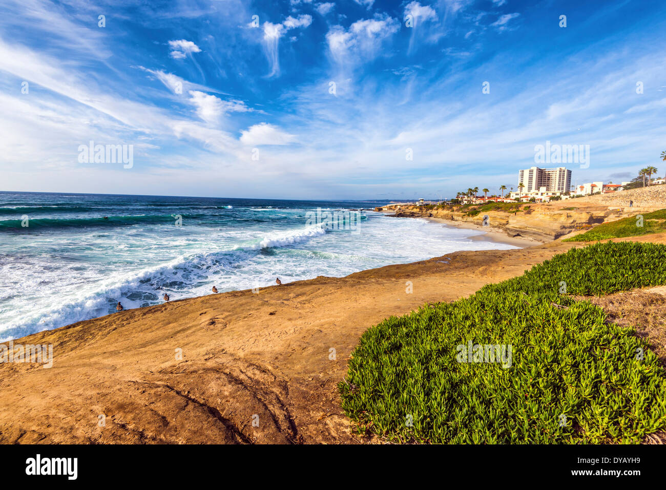 La Jolla coastline and Wipeout Beach. La Jolla, California, United ...