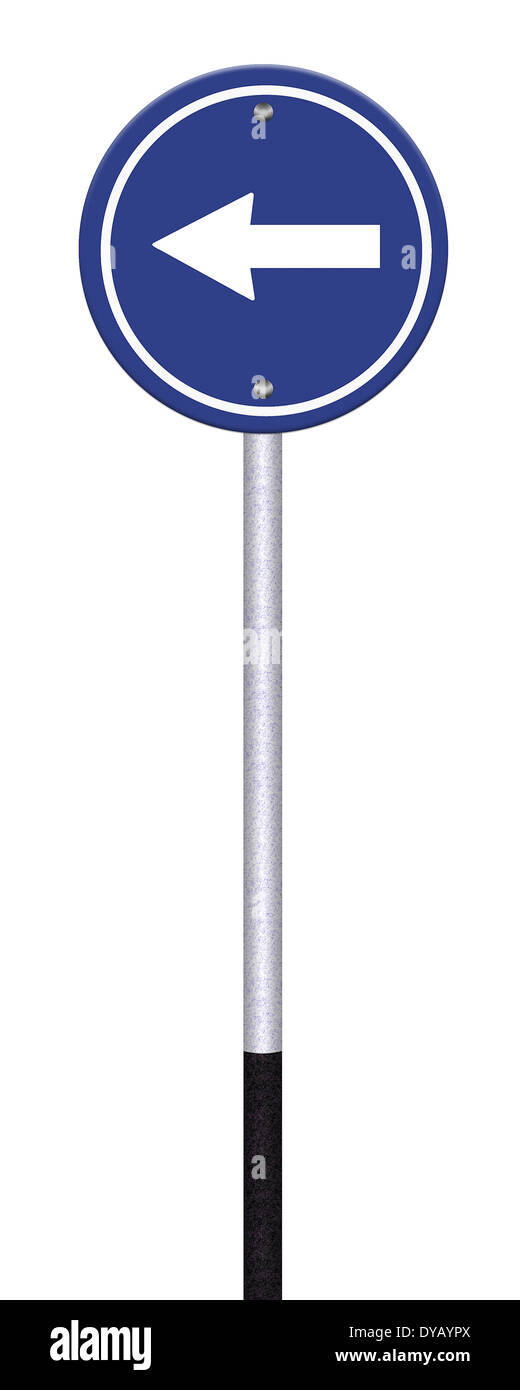 Arrow traffic sign isolated on white background ,part of a series Stock ...