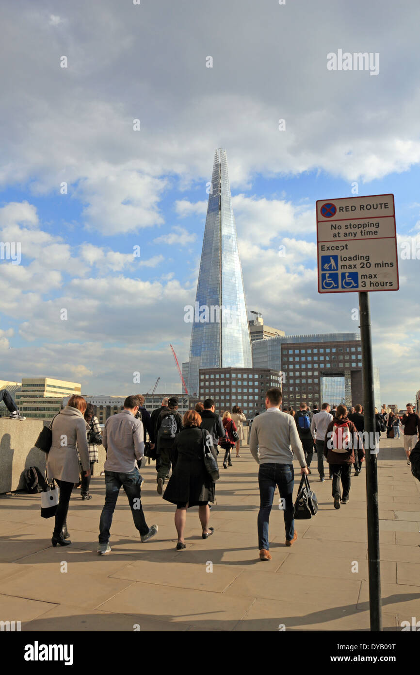 View of the Shard from London Bridge EC4, London England UK Stock Photo ...