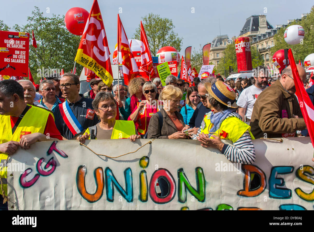 Paris, France, French Political Left Demonstration Protests Against ...