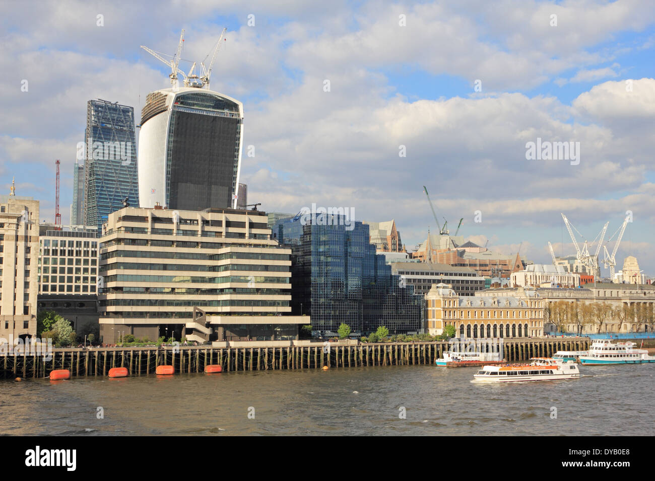 View of the City from London Bridge EC4, London England UK Stock Photo ...
