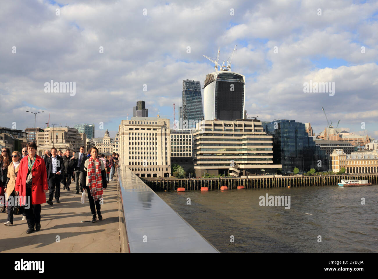 View of the City from London Bridge EC4, London England UK Stock Photo ...
