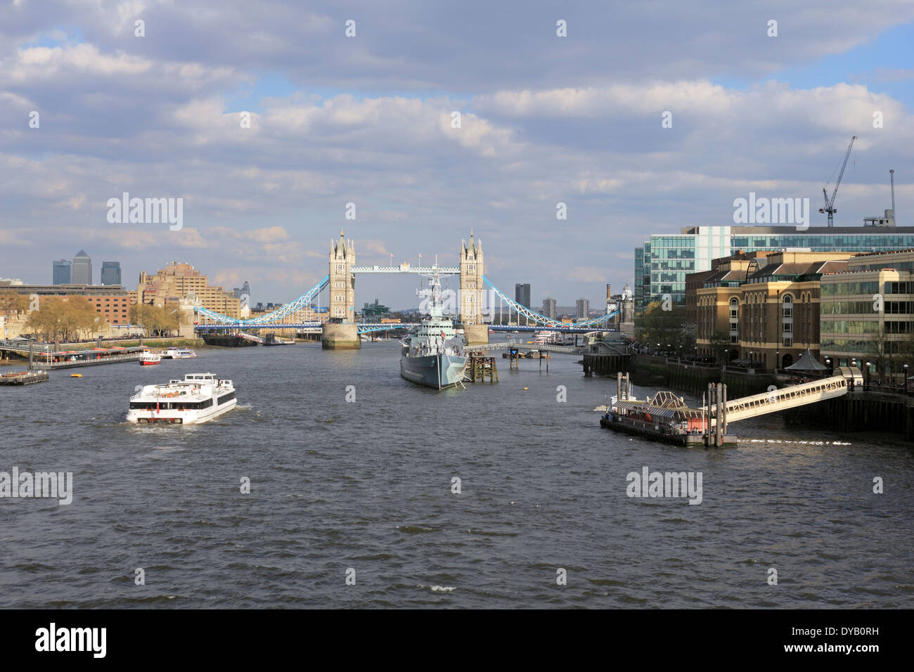 View of the Thames from London Bridge EC4, London England UK Stock ...