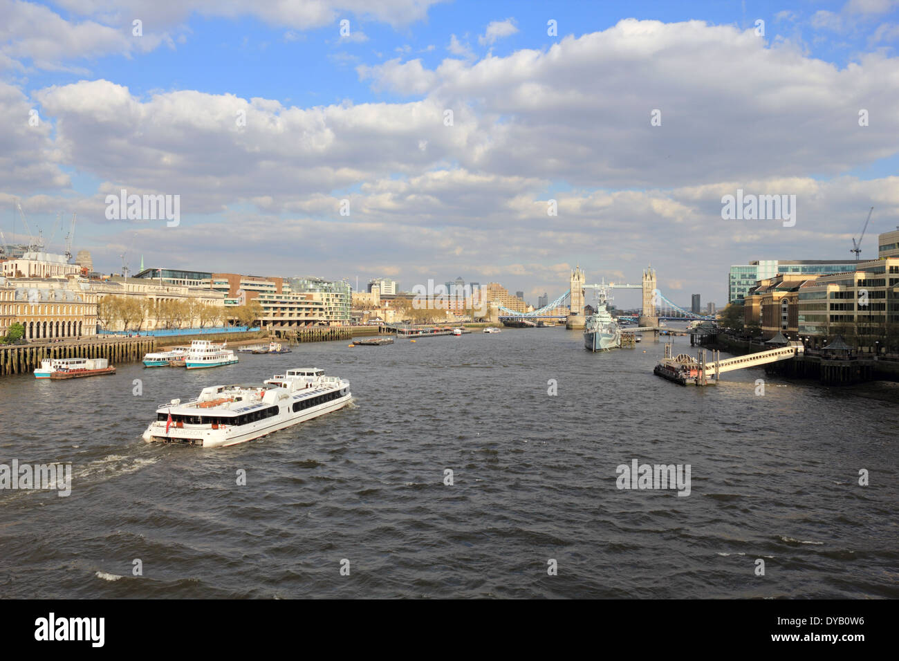 View of the Thames from London Bridge EC4, London England UK Stock ...