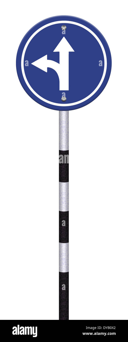 circle blue road signs Stock Photo - Alamy