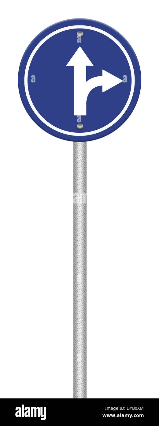 circle blue road signs Stock Photo - Alamy