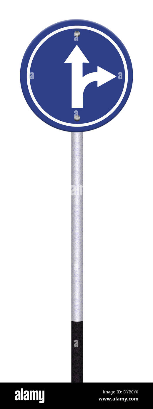 circle blue road signs Stock Photo - Alamy