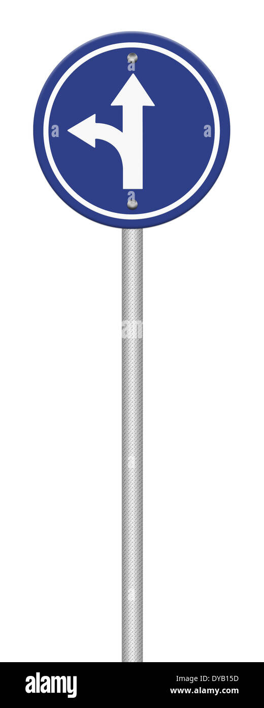 circle blue road signs Stock Photo - Alamy