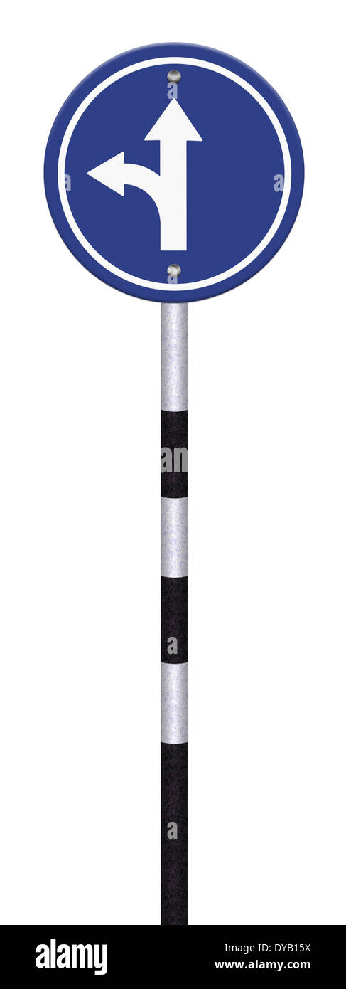 circle blue road signs Stock Photo - Alamy