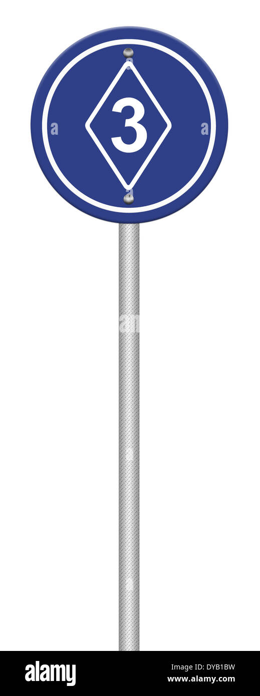 circle blue road signs Stock Photo - Alamy