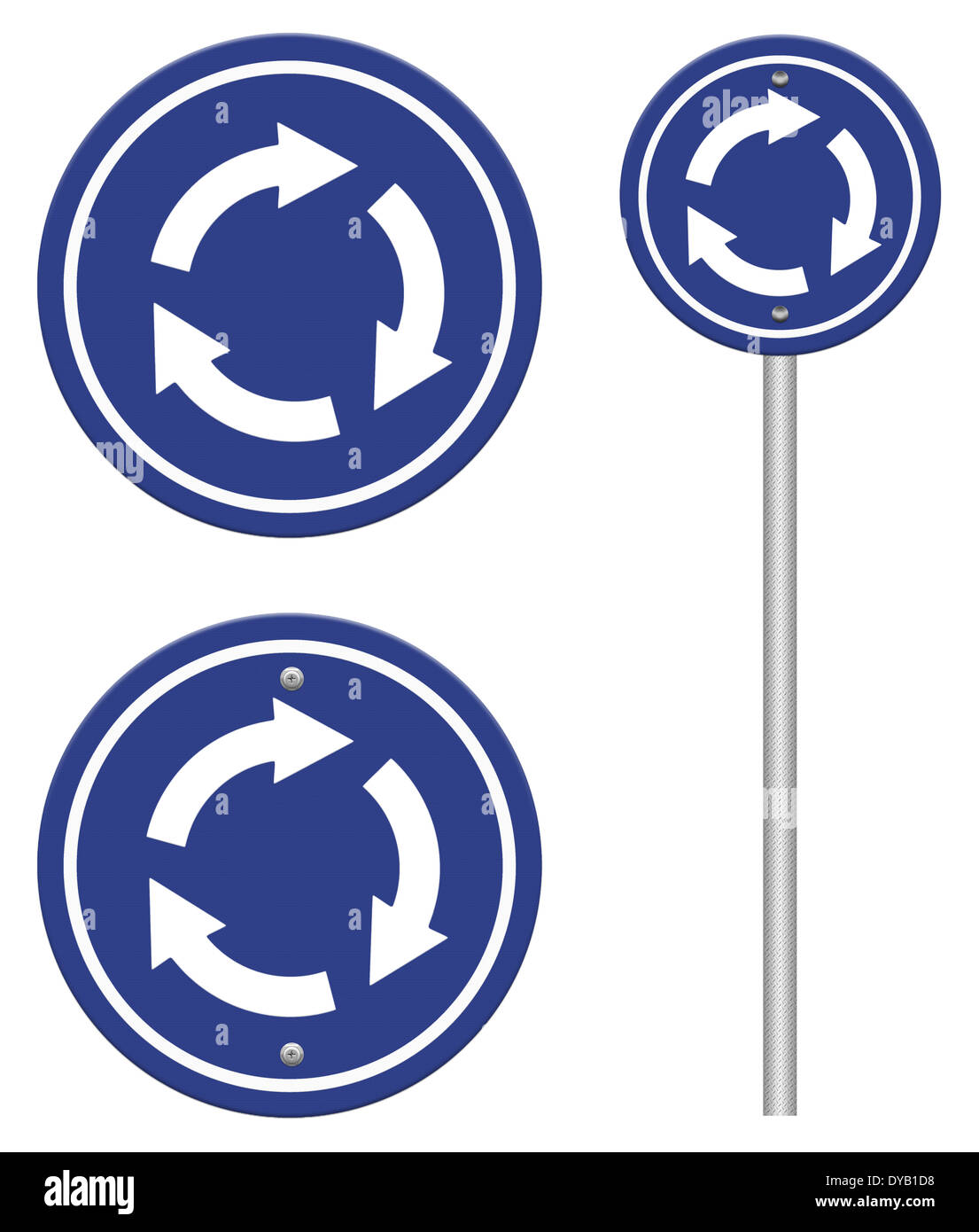 grunge traffic circle arrow sign Stock Photo - Alamy