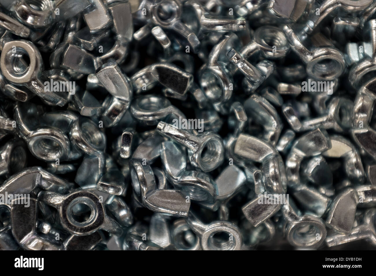 wing nut /butterfly nut background texture Stock Photo - Alamy