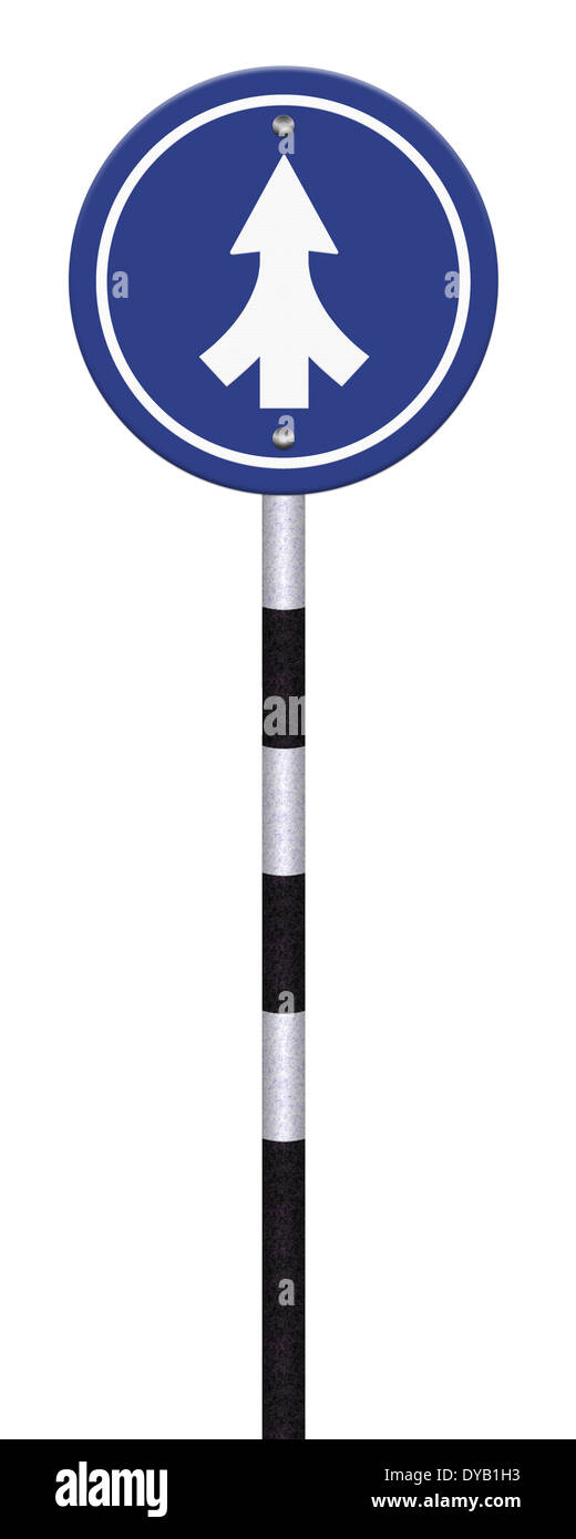 Traffic sign Lanes Merging isolated Stock Photo - Alamy