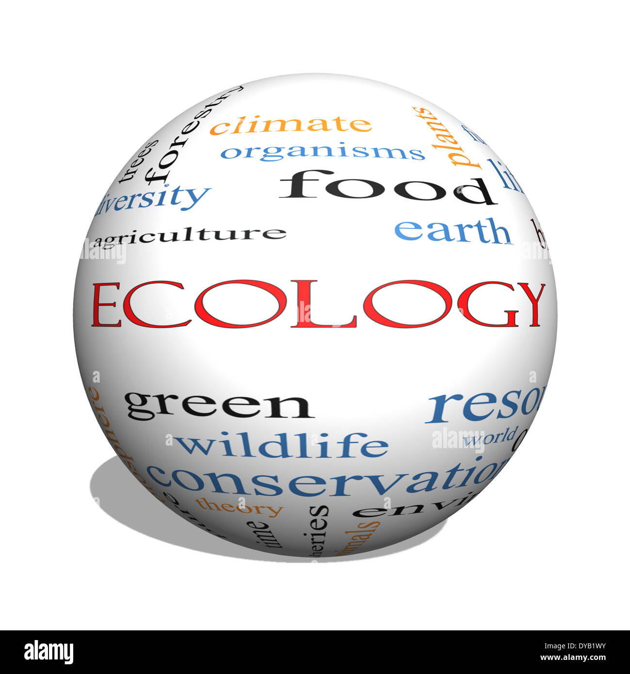 Ecology 3D sphere Word Cloud Concept with great terms such as green ...