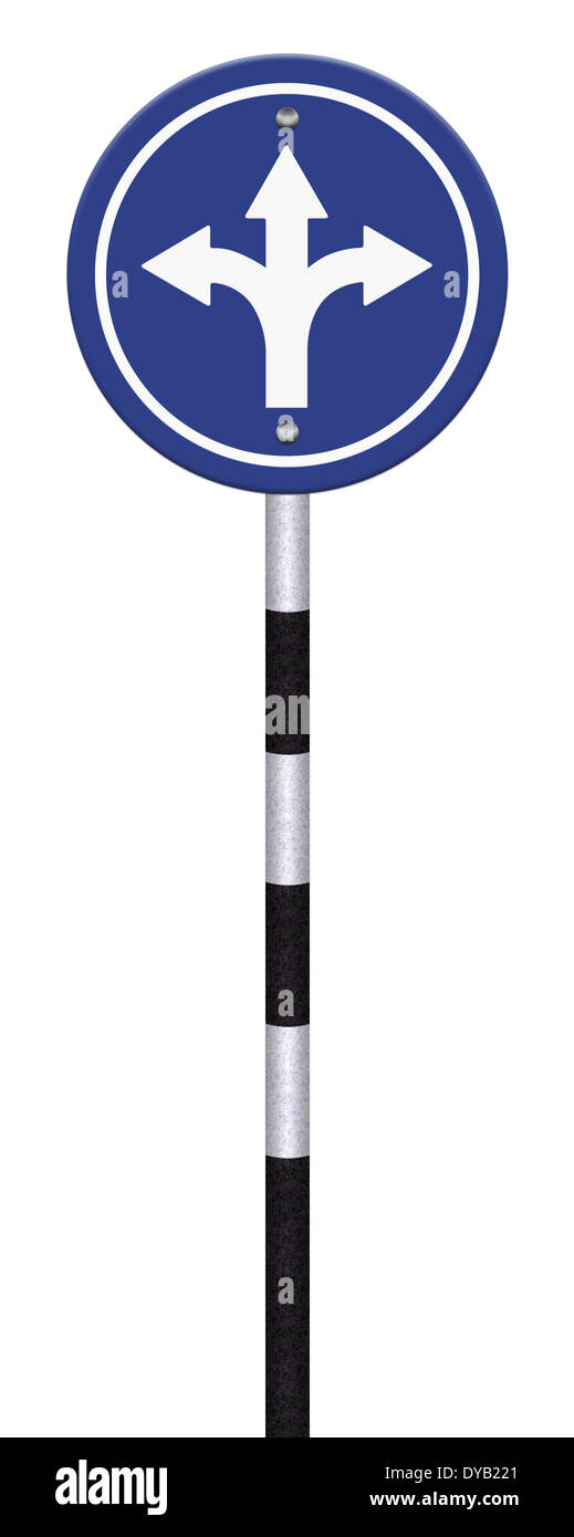 Fork in the road sign Stock Photo - Alamy