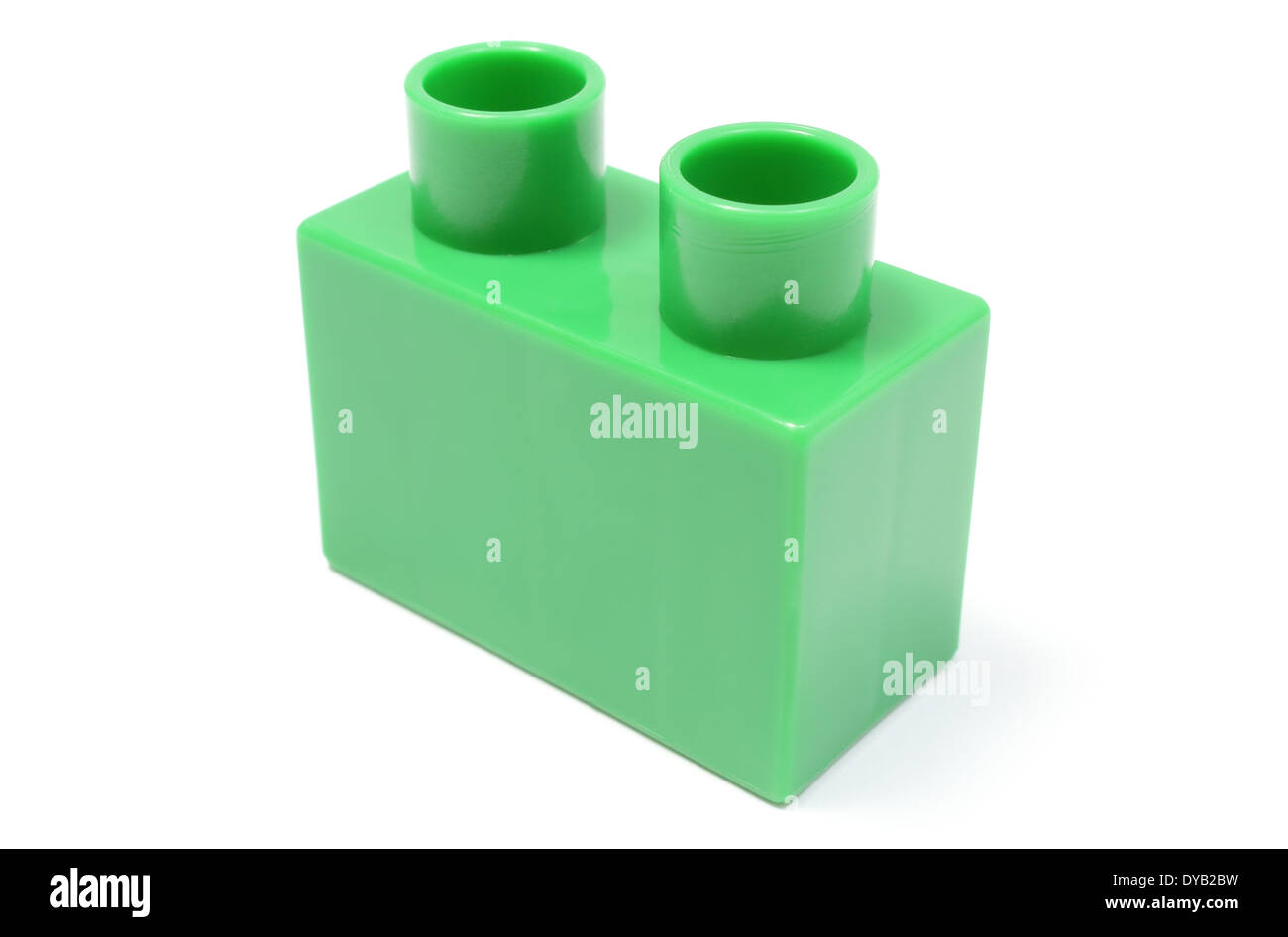 Closeup of green building block, building blocks for children. Isolated ...