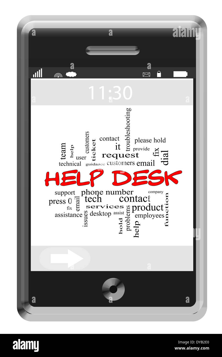 Help Desk Word Cloud Concept on a Blackboard with great terms such as ...