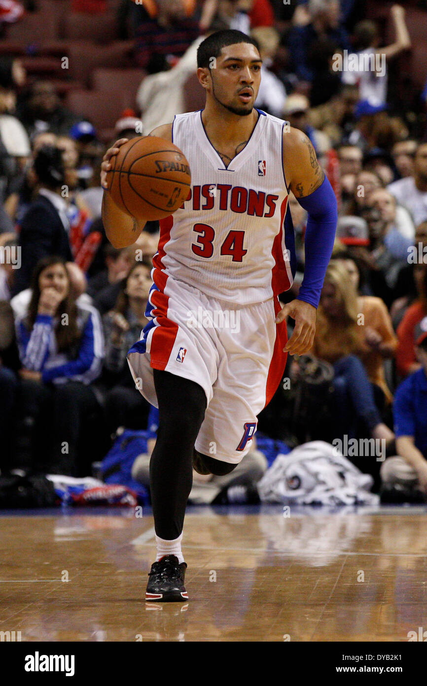 March 29, 2014: Detroit Pistons guard Peyton Siva (34) in action during ...
