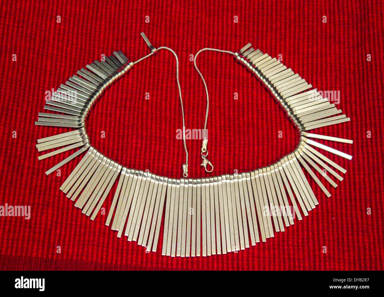 Silver Sticks Necklace Stock Photo - Alamy