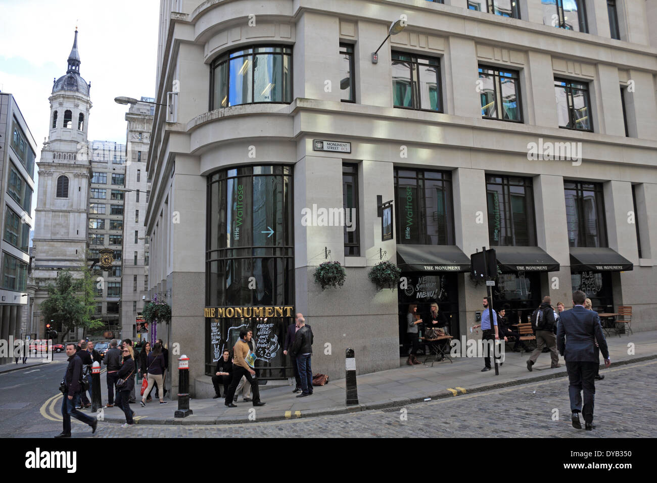 The Monument pub London England UK Stock Photo - Alamy