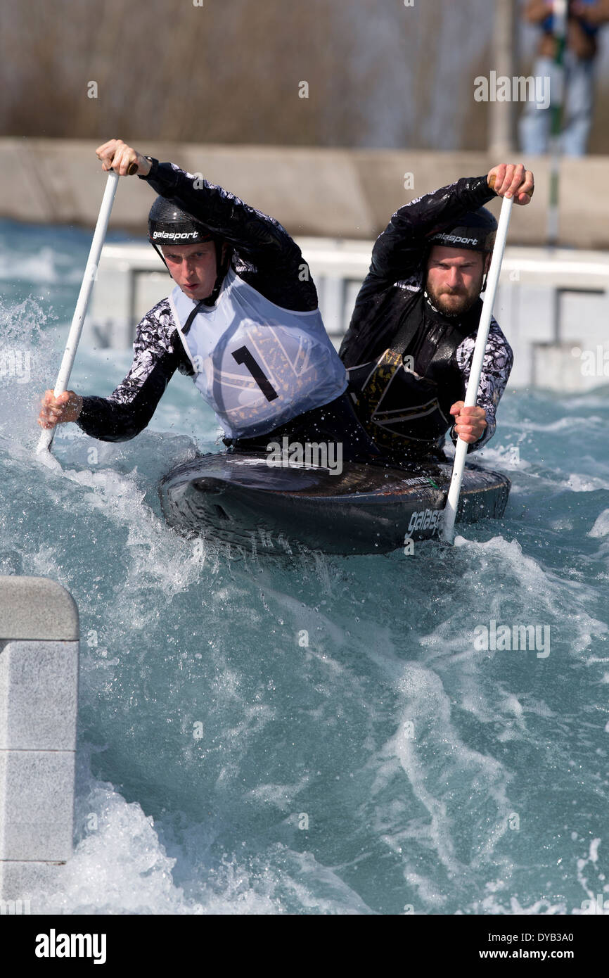 Rhys DAVIES & Matt LISTER, A Final C2 Men GB Canoe Slalom 2014 ...