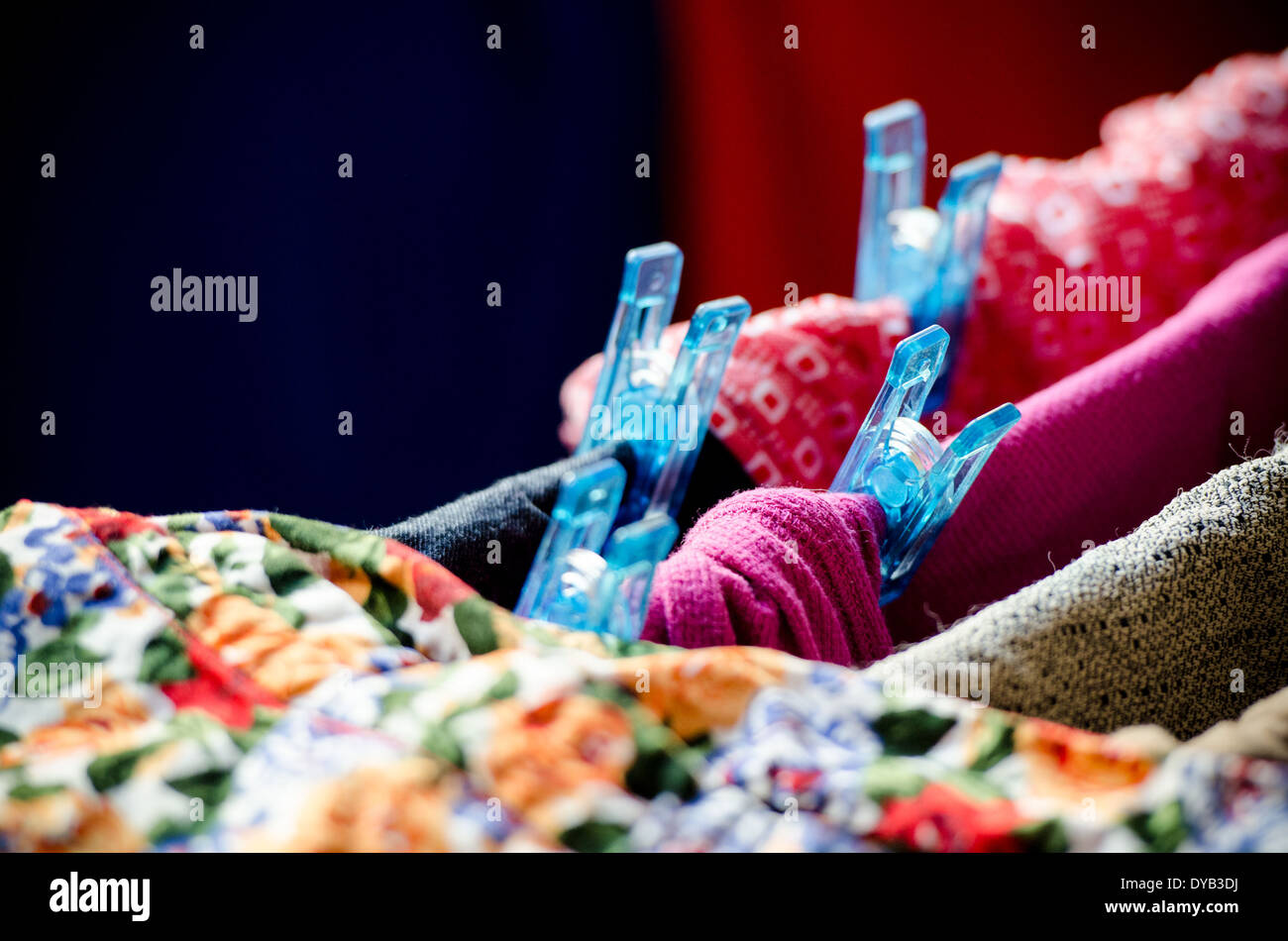 Drying laundry inside Stock Photo - Alamy