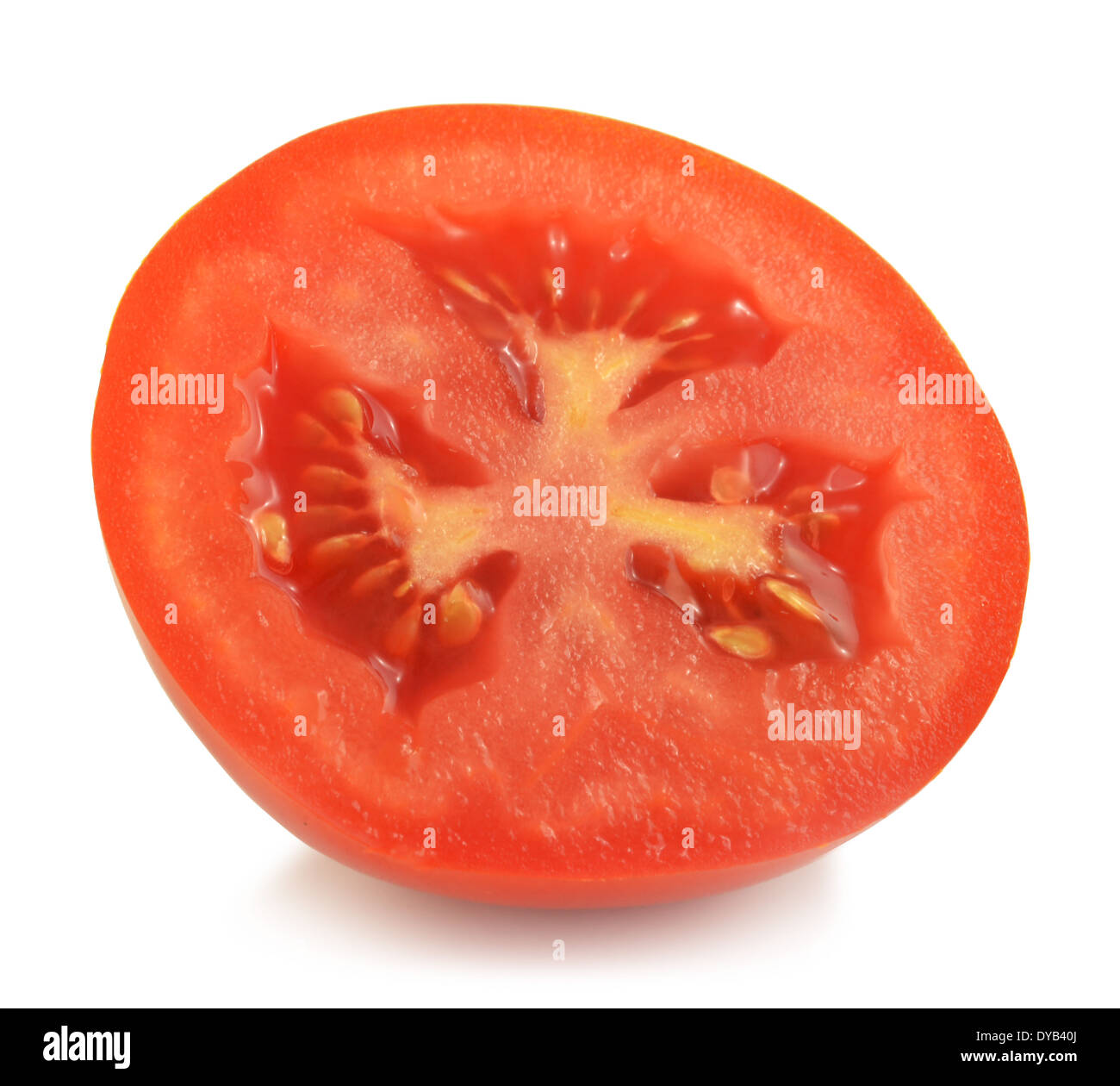 Tomato slice isolated on white Stock Photo - Alamy