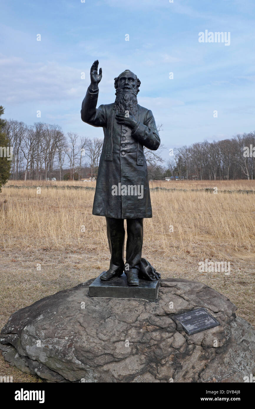 Statue of Chaplain Father William Corby of New York at Gettysburg ...