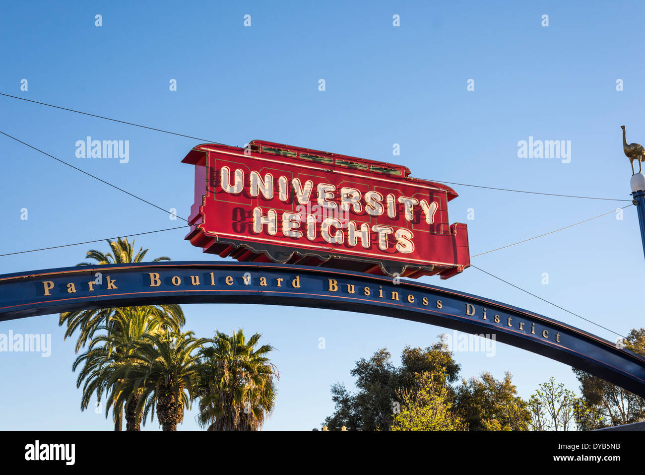 University Heights sign. San Diego, California, United States Stock ...