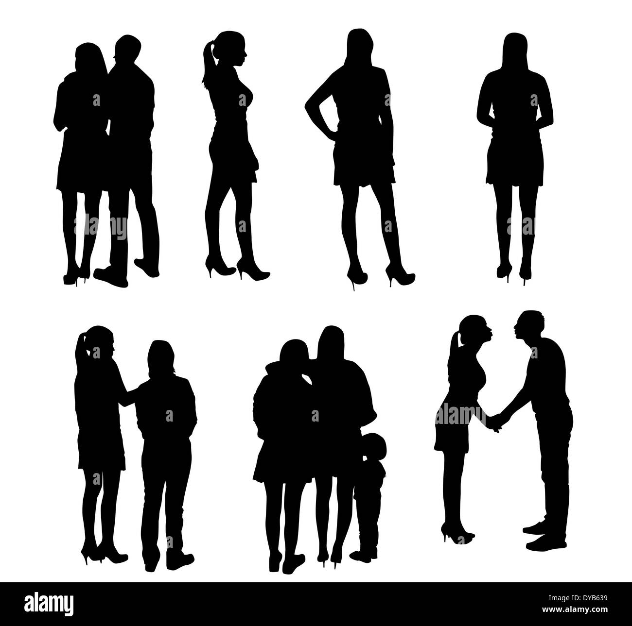 Crowd people, outline, vector Black and White Stock Photos & Images - Alamy