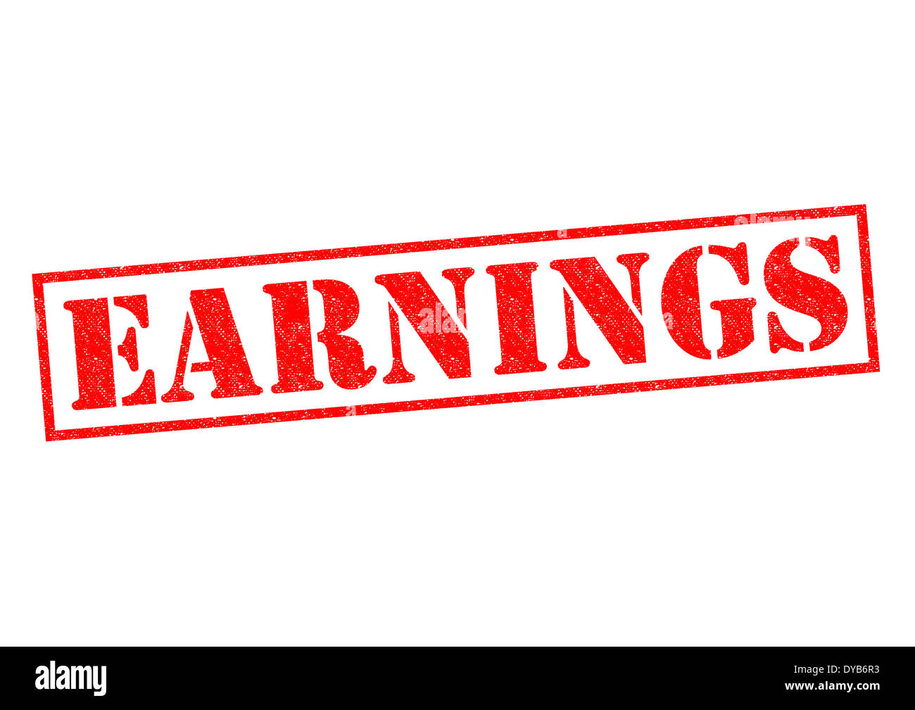 EARNINGS red Rubber Stamp over a white background Stock Photo - Alamy