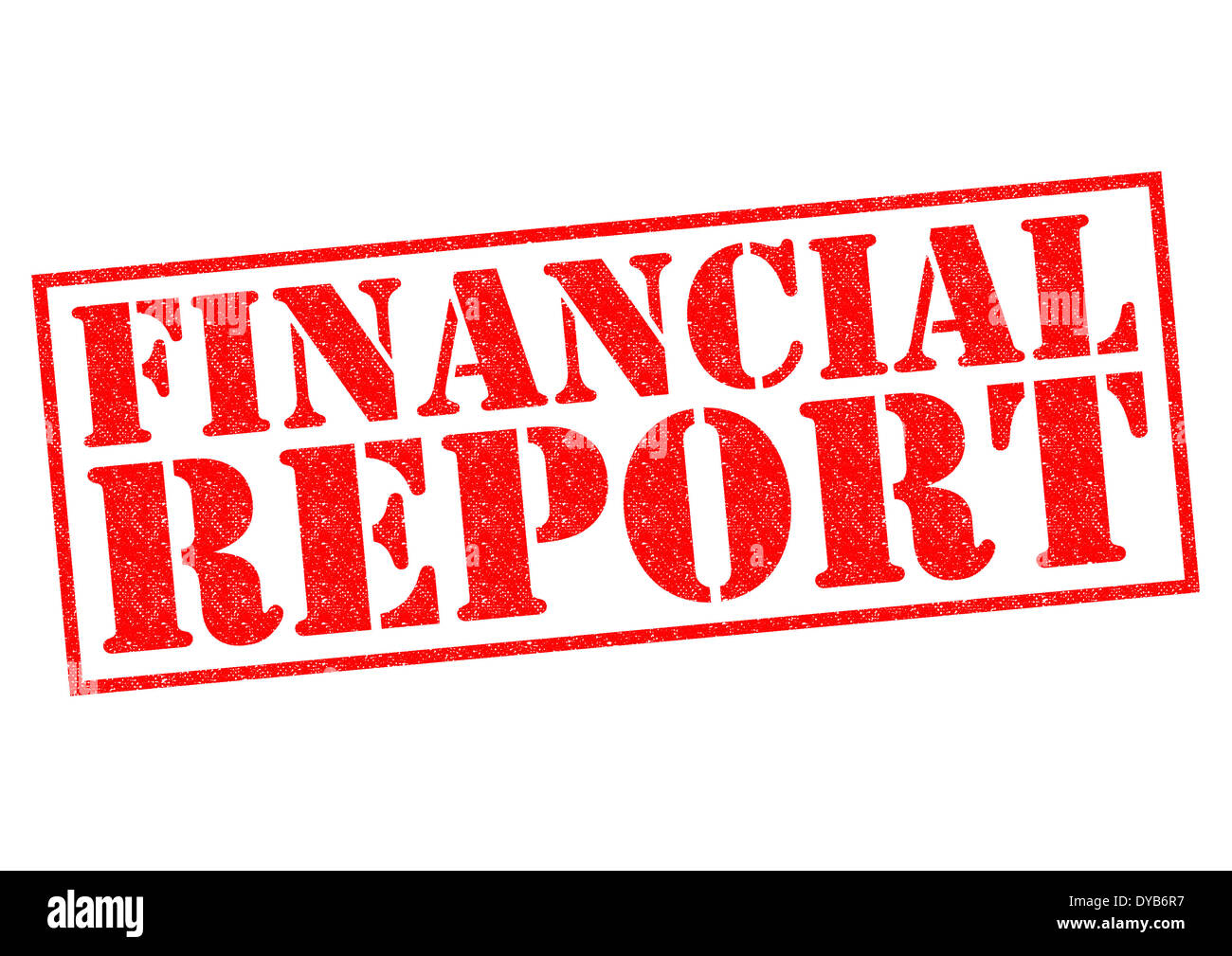 FINANCIAL REPORT red Rubber Stamp over a white background Stock Photo ...