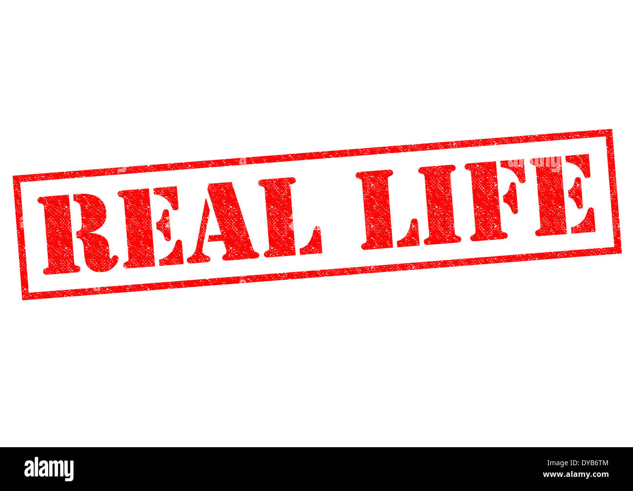 REAL LIFE red Rubber Stamp over a white background Stock Photo - Alamy