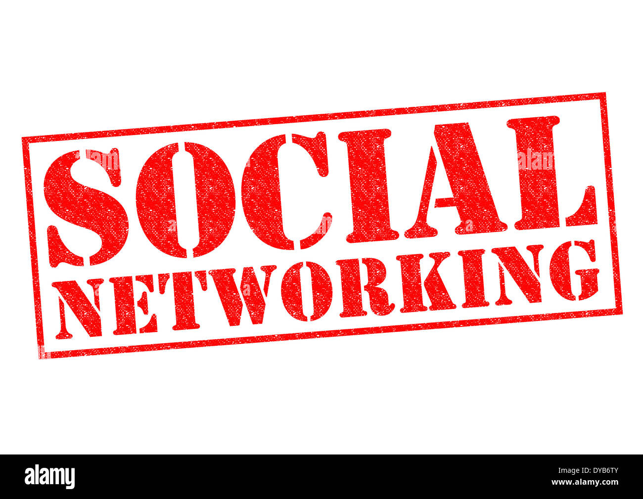 SOCIAL NETWORKING red Rubber Stamp over a white background Stock Photo ...