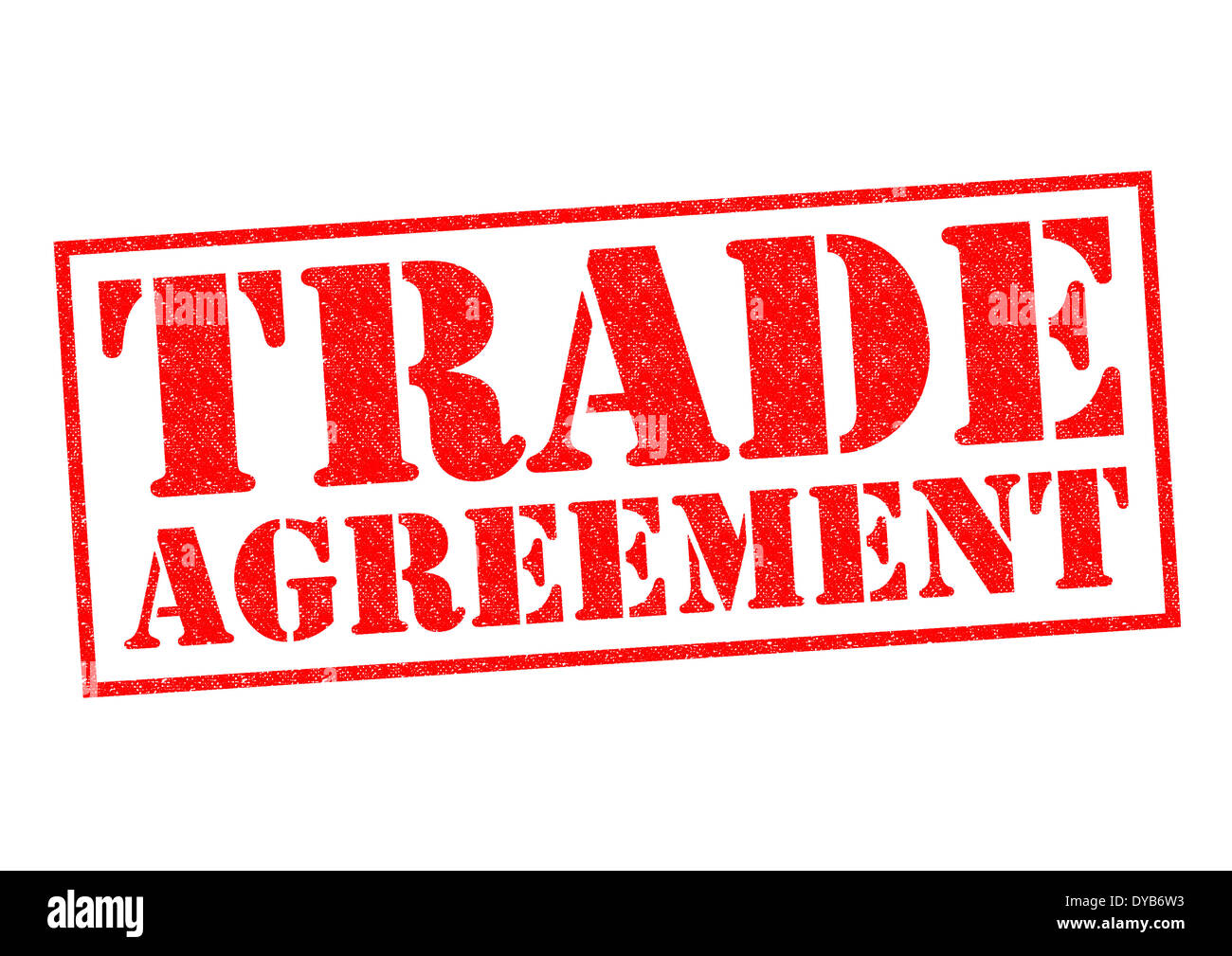 TRADE AGREEMENT red Rubber Stamp over a white background Stock Photo ...