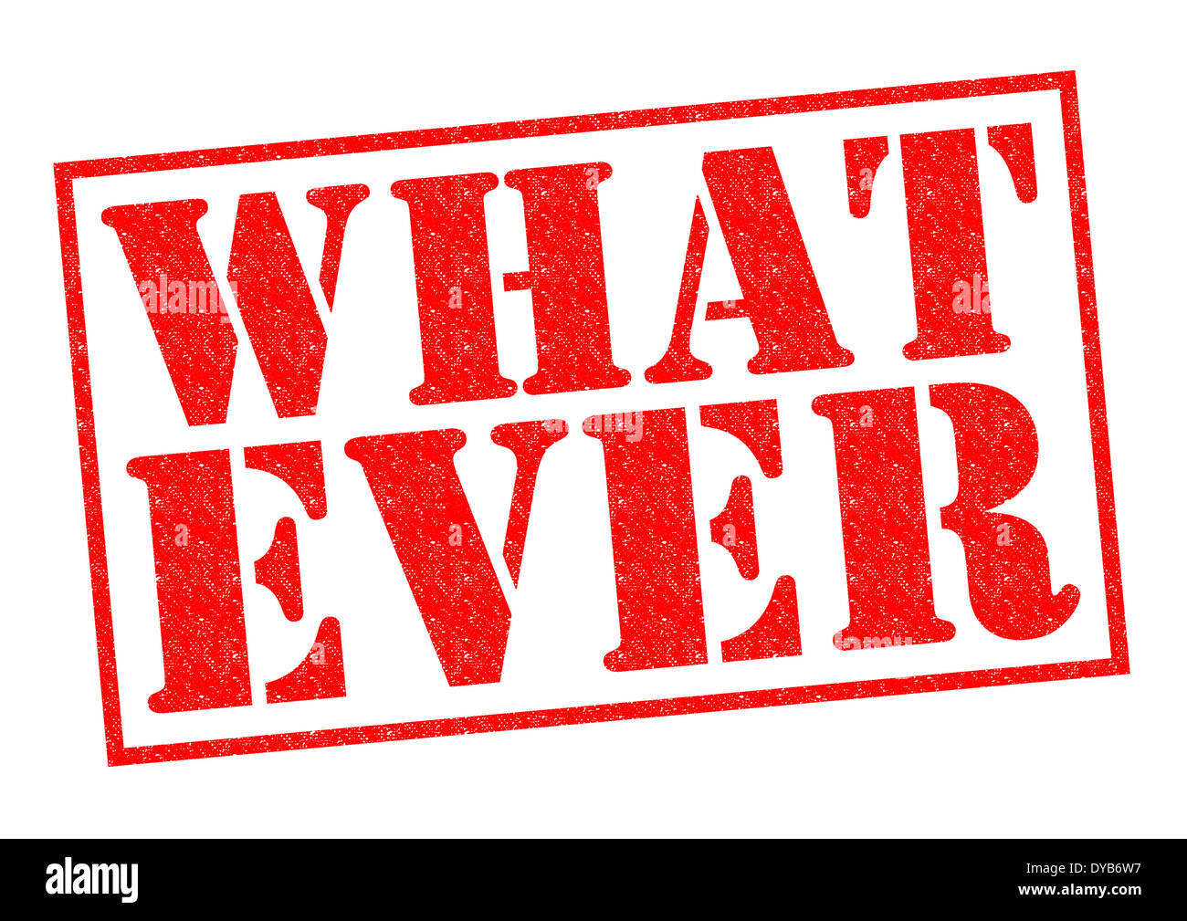 WHATEVER red Rubber Stamp over a white background Stock Photo - Alamy