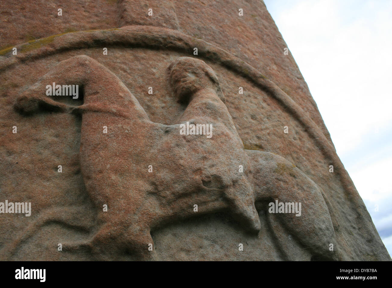 Pictish Horseman at Edderton Stock Photo - Alamy