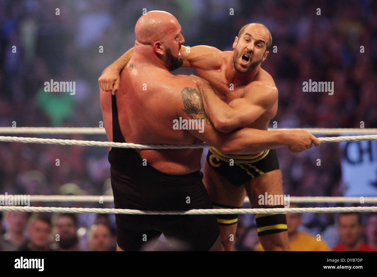 New Orleans, Louisiana, USA. 6th Apr, 2014. CESARO attempts a ...