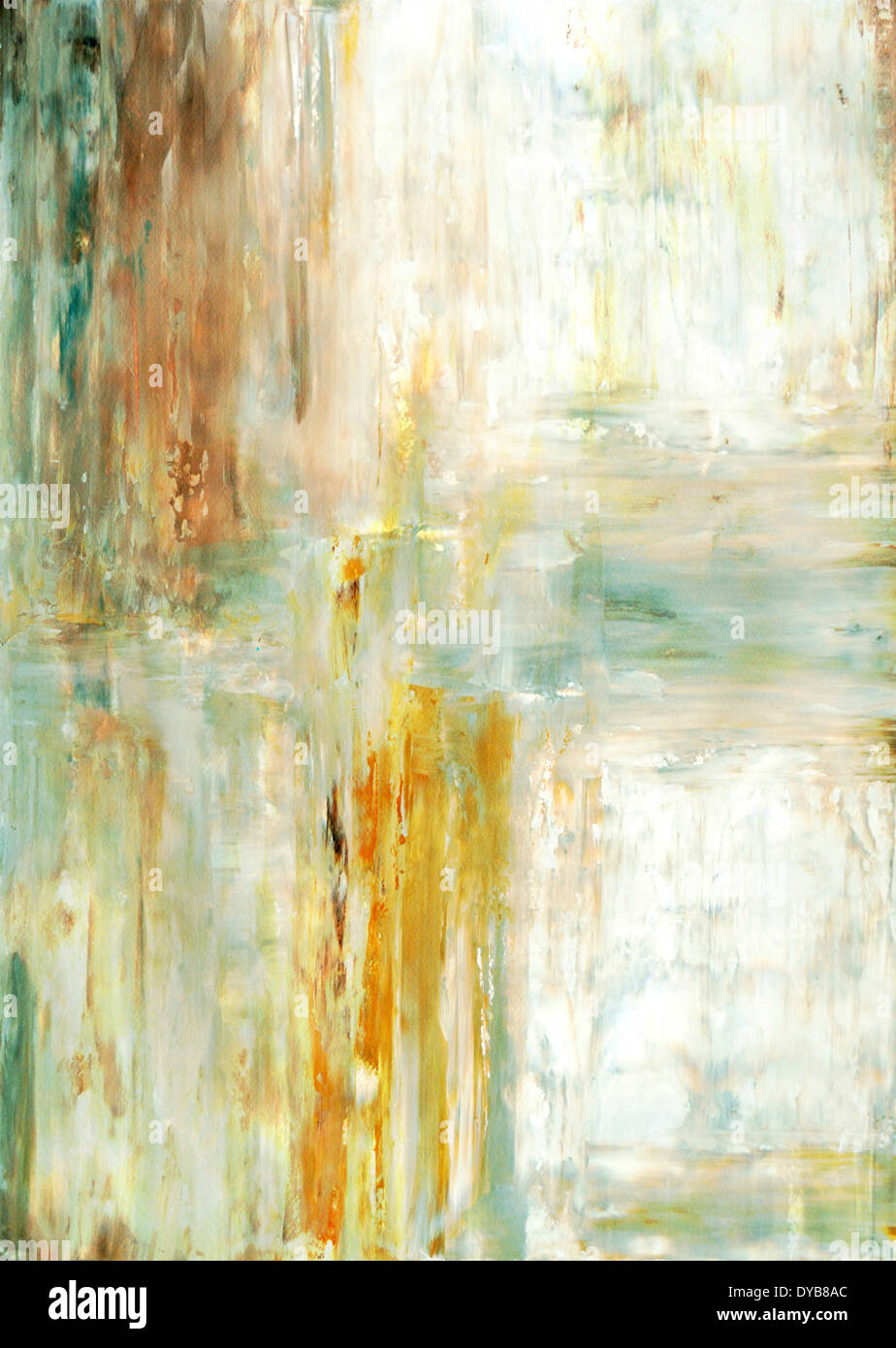 Teal beige abstract art painting hi-res stock photography and images ...