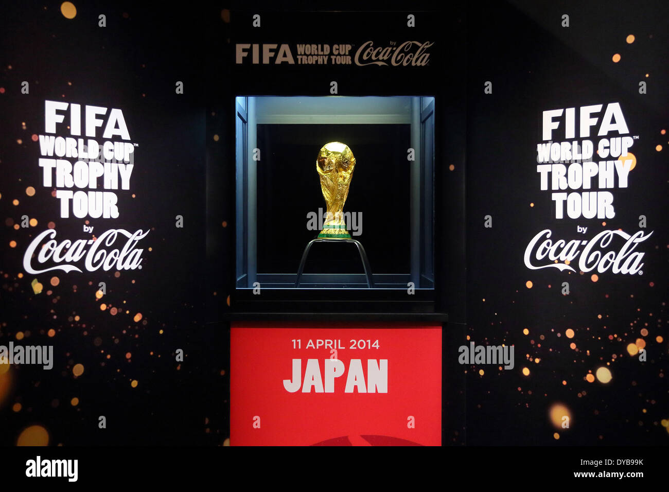 Tokyo, Japan. 11th Apr, 2014. FIFA World Cup Trophy Football/Soccer ...