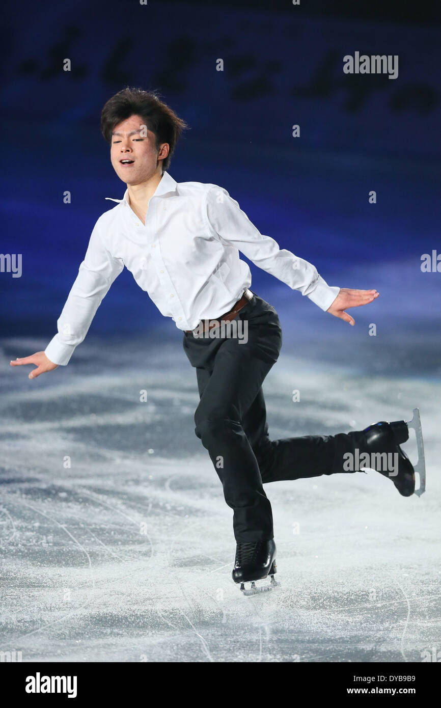 1st Yoyogi Gymnasium, Tokyo, Japan. 11th Apr, 2014. Tatsuki Machida ...