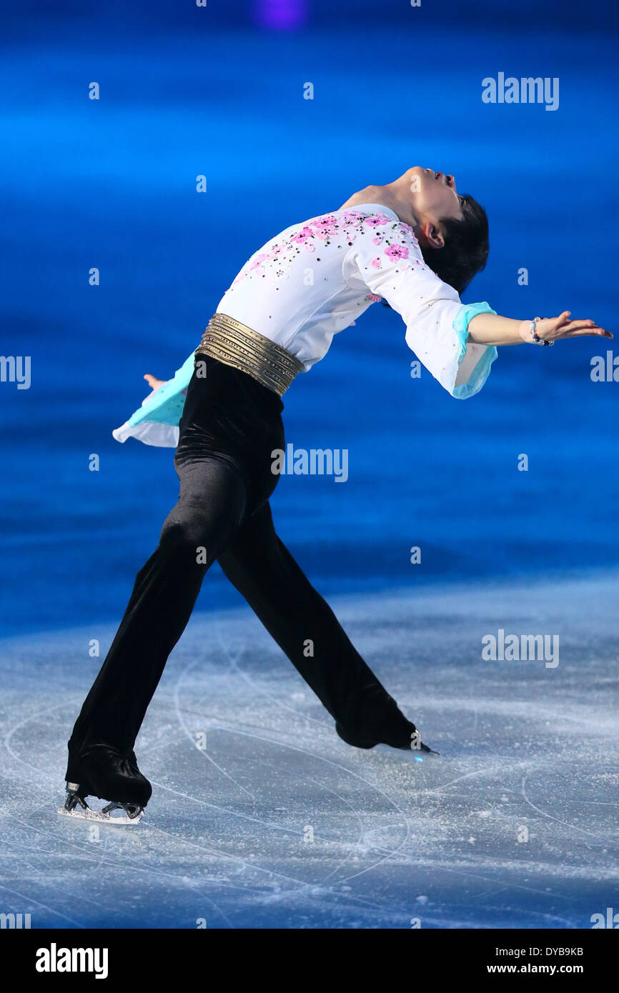 1st Yoyogi Gymnasium, Tokyo, Japan. 11th Apr, 2014. Yuzuru Hanyu, APRIL ...