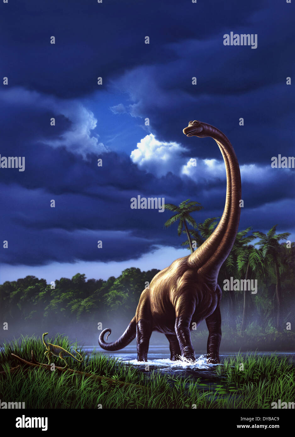 Paleoart landscape painting hi-res stock photography and images - Alamy