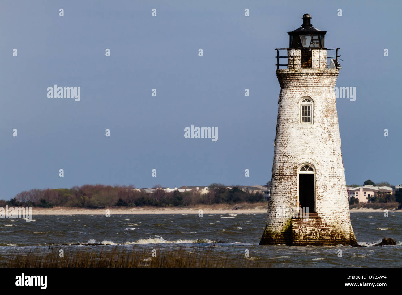 Cockspur Island Lighthouse on the Savannah River in Georgia Stock Photo ...