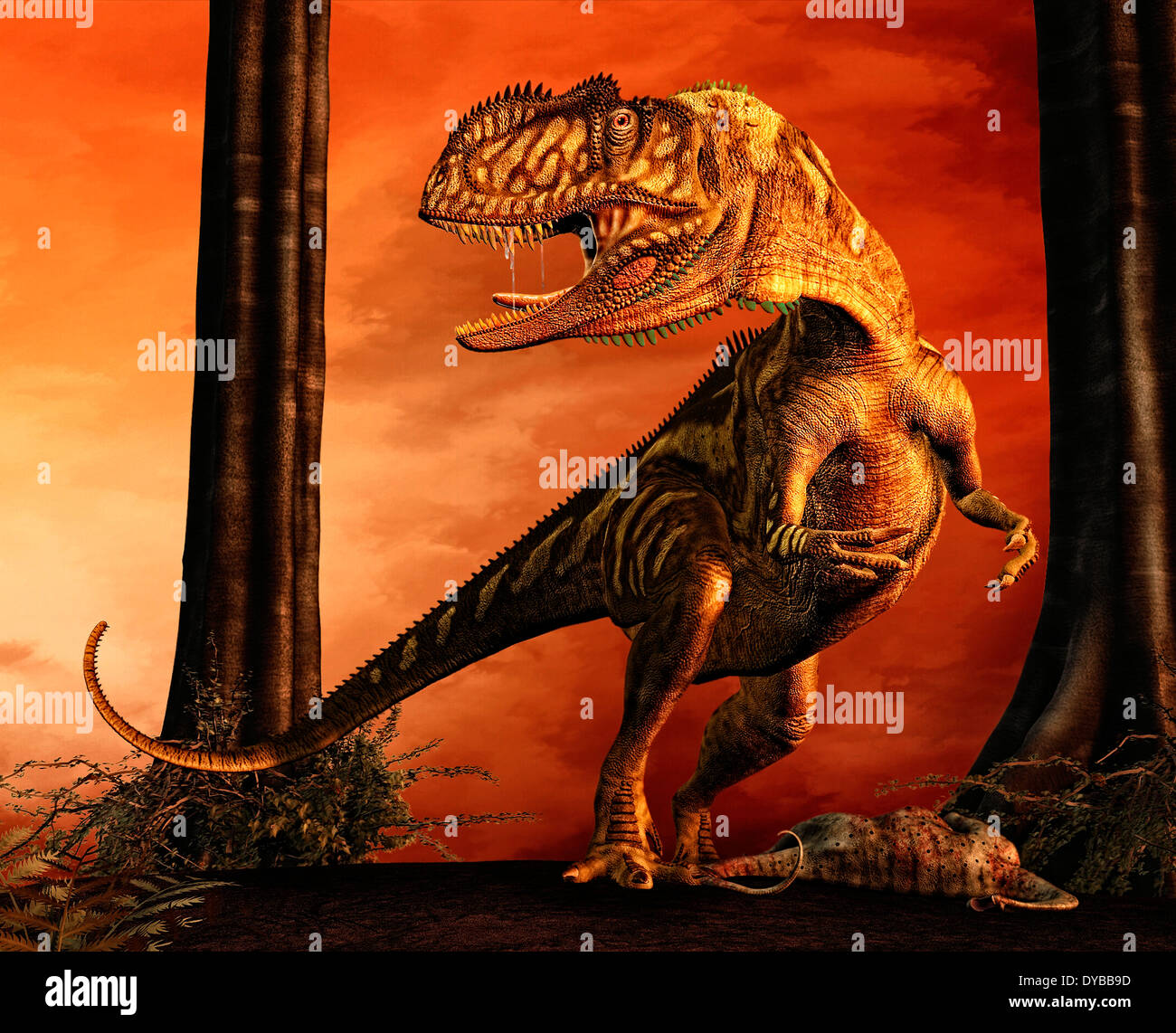 Carnivore Yangchuanosaurus Dinosaur High Resolution Stock Photography ...
