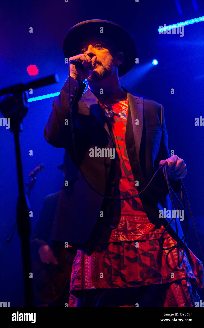 Milan Italy. 12th April 2014. The English singer-songwriter BOY GEORGE ...