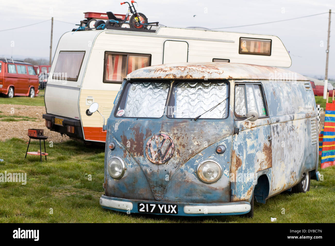Rat Look VW Camper at the Santa Pod Raceway England Stock Photo - Alamy